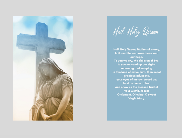 Hail Holy Queen Prayer Card (Packs of 100 or 250) – National Church ...