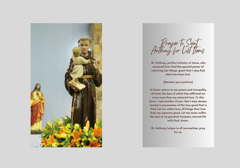 St. Anthony Prayer Card (Packs of 100 or 250) – National Church Solutions