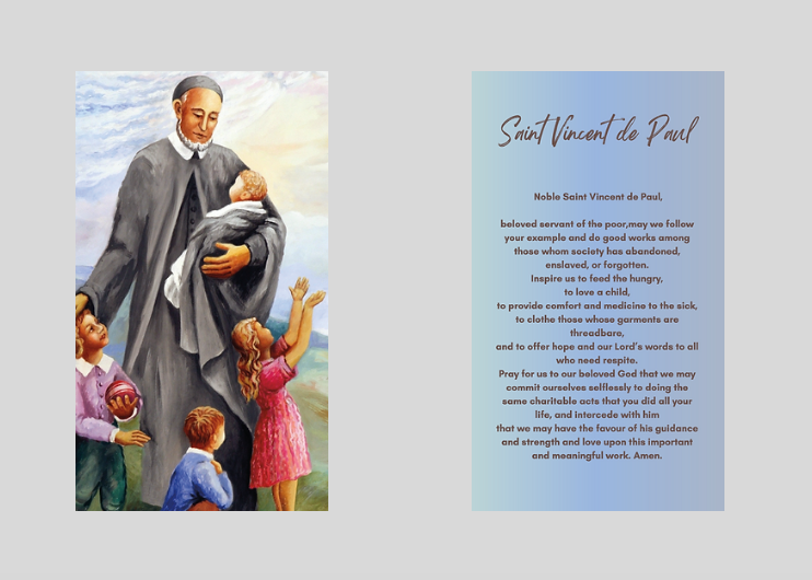 St. Vincent de Paul Prayer Card (Packs of 100 or 250) – National Church ...